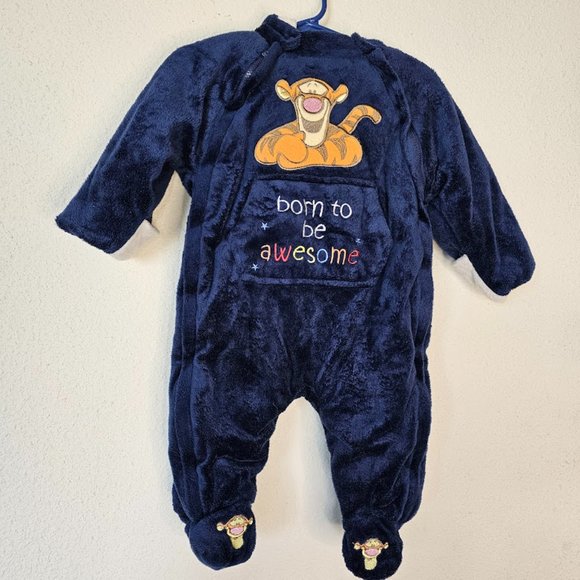 Disney | Jackets & Coats | Disney Tigger One Piece Fleece Hooded ...